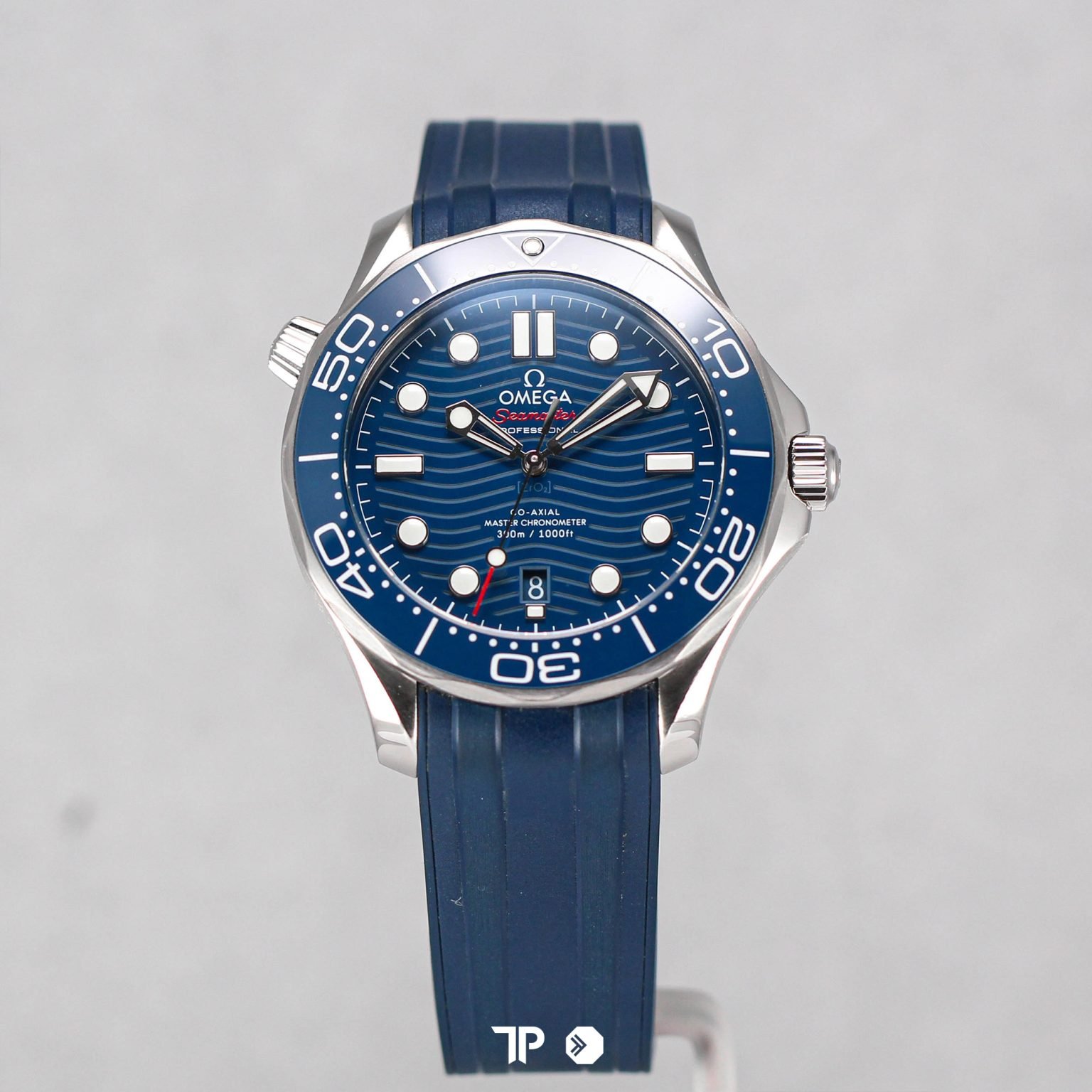 Omega Seamaster Diver Blue Wave Dial Rubber Strap (NEW 2022) – Pusat ...