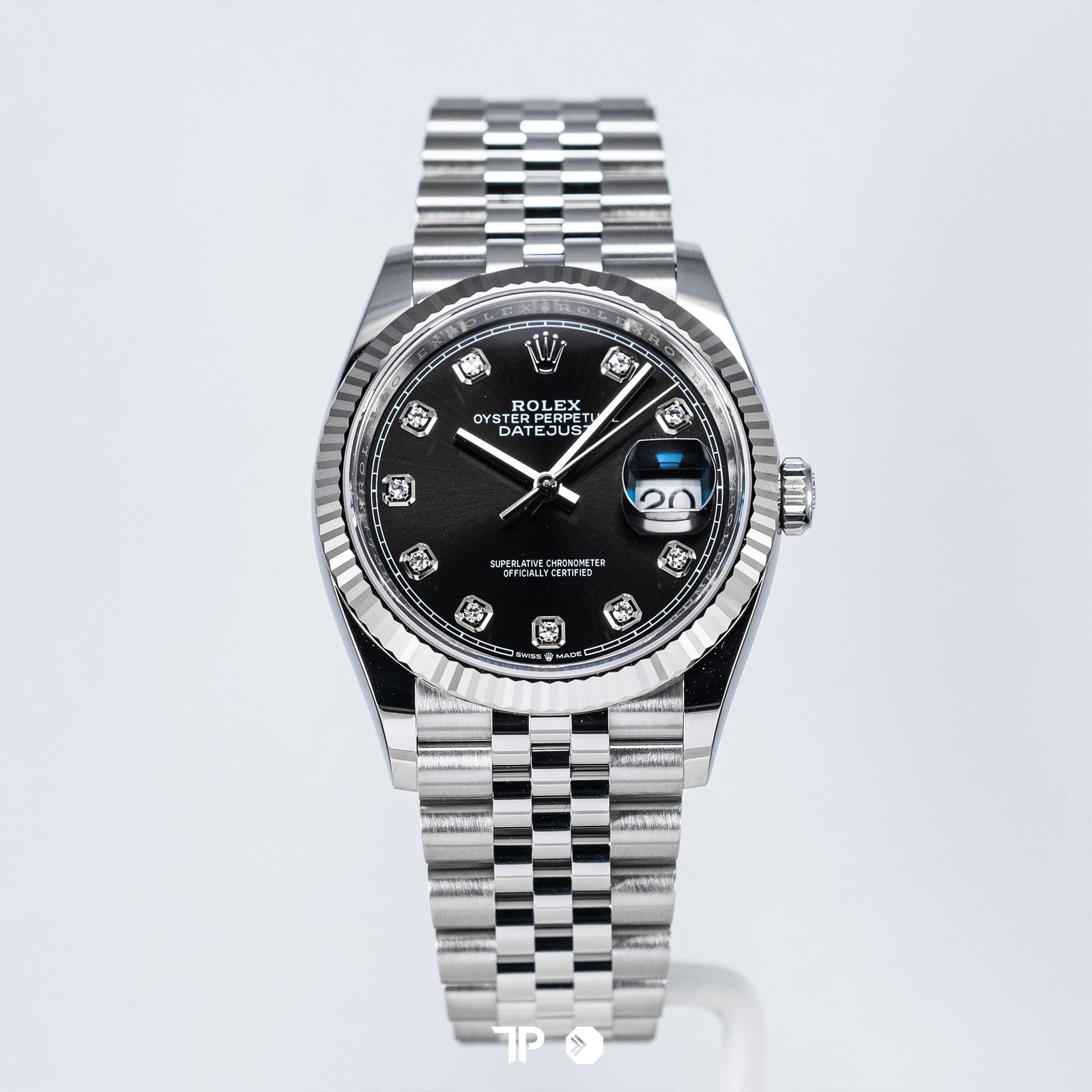 Rolex Datejust 36 Black Dial 10 Diamond NEW (2025) – Pusat Jam Tangan Mewah